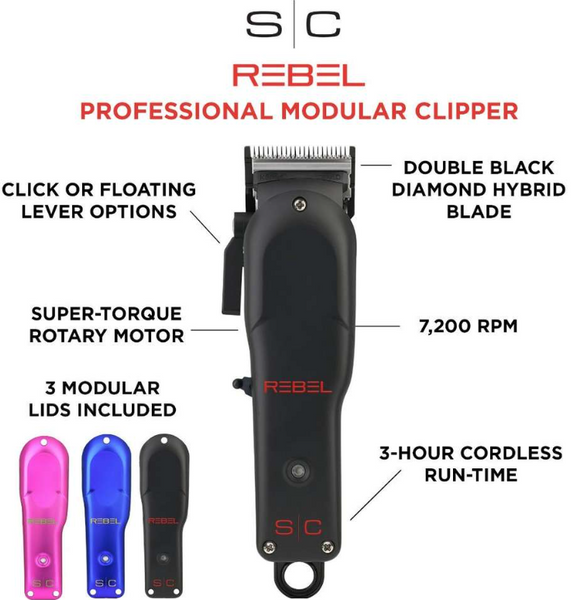 REBEL TRIMMER - Professional Modular Super – DCastroBarberSupplies